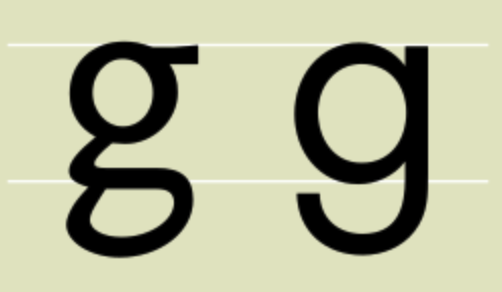 A kis ‘g’ betű két típusa - brandguide